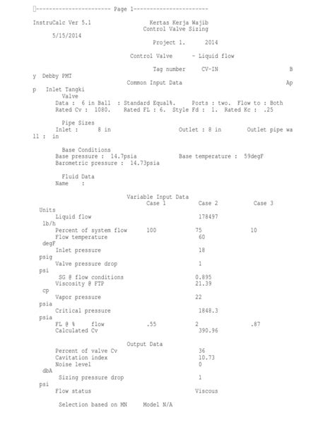Instrucalc Calculation Example Pdf