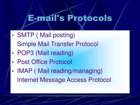 ppt email and its protocols powerpoint presentation free download