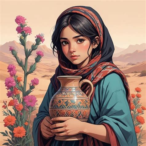 Bedouin Portrait Premium Ai Generated Image