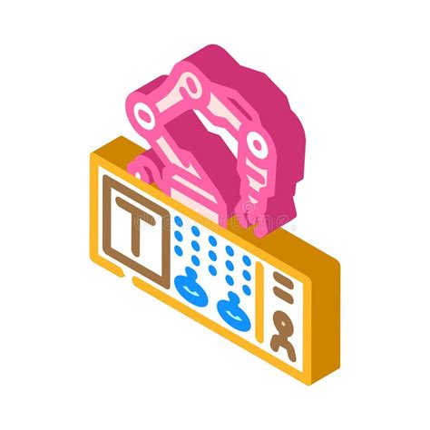 Advanced Robotics Control Panel Isometric Icon Vector Illustration