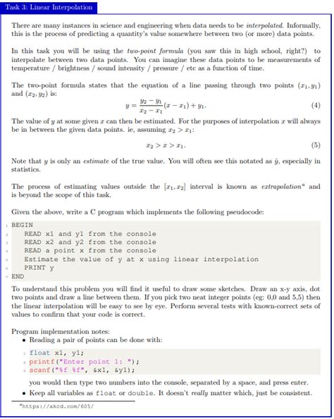 Solved Task 3 Linear Interpolation There Are Many Instances