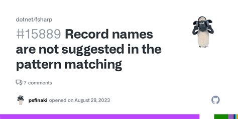Record Names Are Not Suggested In The Pattern Matching · Issue 15889