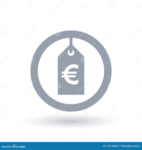 Euro Price Tag Icon - European Sale Label Sign Stock Vector ...