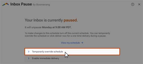 How To Temporarily Pause Or Unpause During An Active Inbox Pause