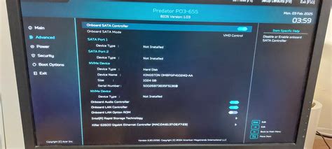Predator Orion 3000 Po3 655 Bios Doesnt Detect Second Ssd M2 Slot Samsung 970 Evo Plus Acer