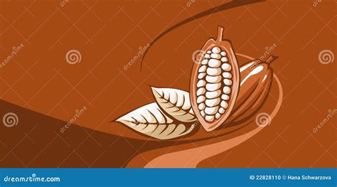 Cocoa Bean Tree Banner Template Chocolate Cocoa Beans Background Vector Hand Drawn