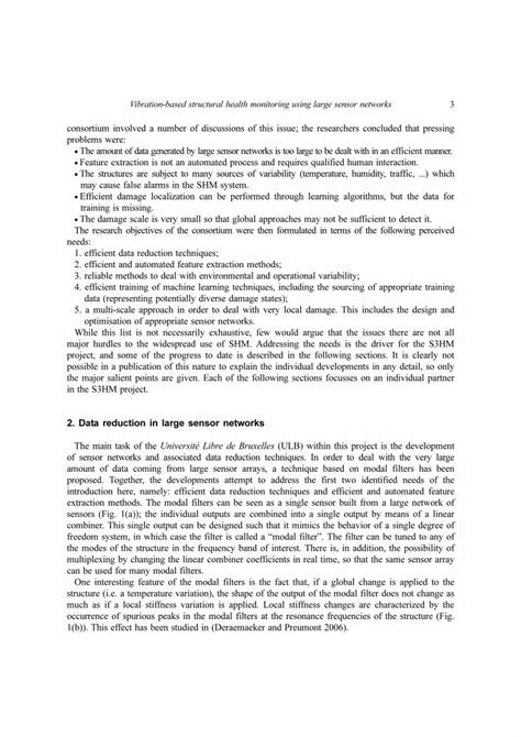 Pdf Vibration Based Structural Health Monitoring Using Large