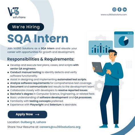 Sqacircle On Linkedin Lahore Based Join Vu360 Solutions As A Sqa Intern Responsibilities