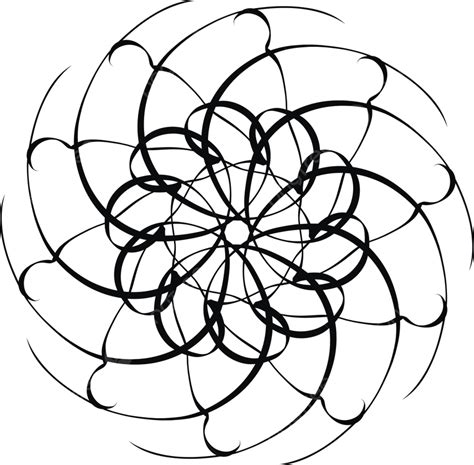 Distorted Sketch Radiating Abstract Shape Vector Illustration Decor Artistic Ethnic Png And