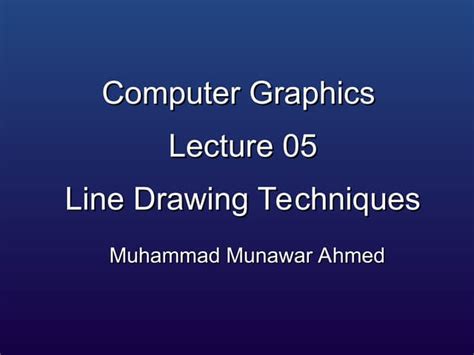 computer graphics line algorithm in computer graphics ppt