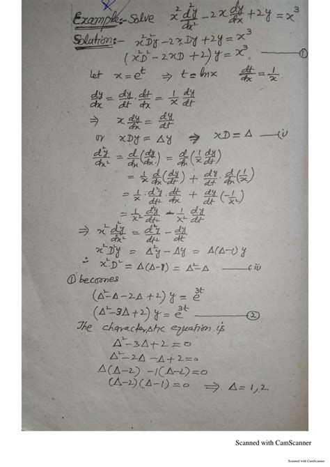 Solution Lec 46 Cauchy Euler Equation Legender Equation And Its