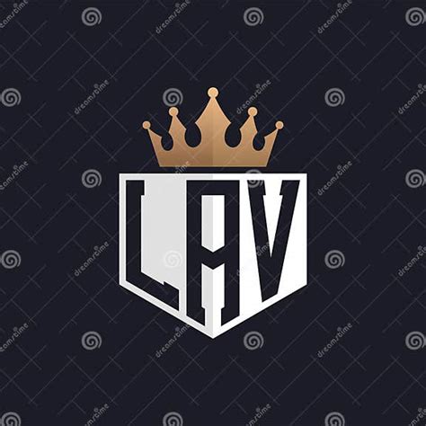Luxury Lav Logo With Crown Elegant Initials Lav Letter Logo For