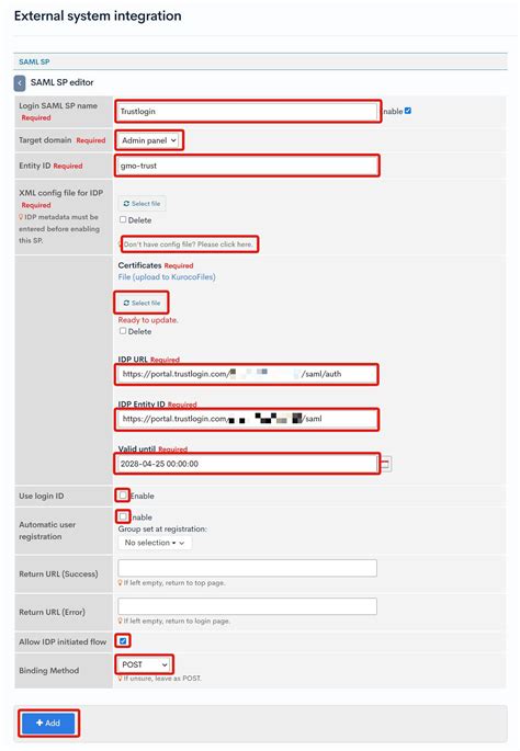 how to implement saml based sso using gmo trust login enterprise