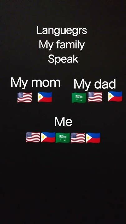 Langueges I And My Dad And Mom Speak Youtube