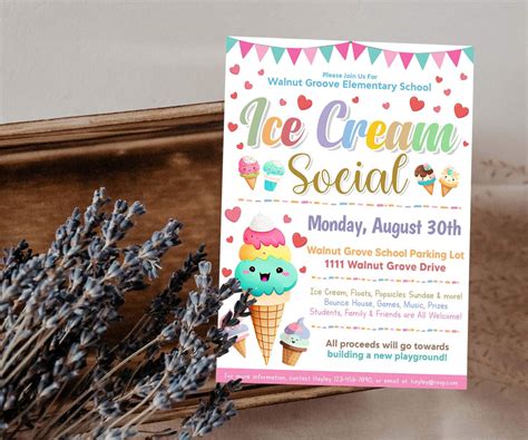Free Ice Cream Social Invitations 🍦 Aug 13 Lets Celebrate The