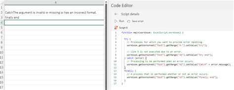 Error Exception Handling Microsoft Excel Office Scripts Kaizen Personal Computer Work
