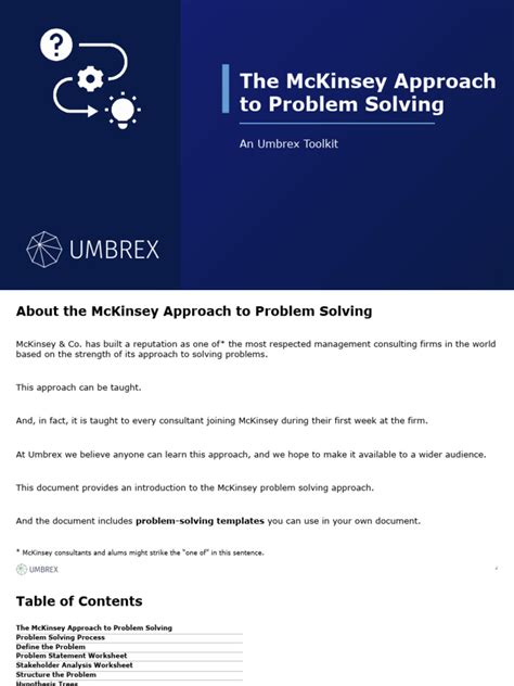 Mckinsey Approach To Problem Solving 2023 04 22 Pdf Mc Kinsey