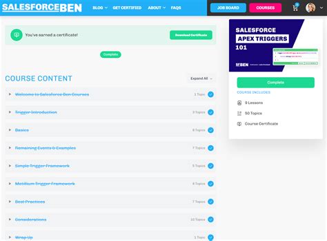 Navigate Your Apex Triggers Course Courses