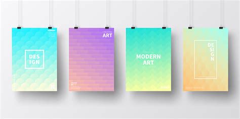 흰색 배경에 고립 된 다채로운 기하학적 디자인의 포스터 2차 도형에 대한 스톡 벡터 아트 및 기타 이미지 2차 도형 광고