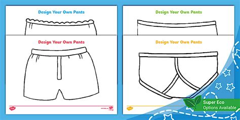 Design Your Own Pants Worksheets Twinkl