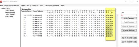 Lmk01020 Register Mismatch Clock And Timing Forum Clock And Timing Ti E2e Support Forums