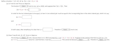 solved fine a function f z→z×z by f x 2x 5 x−4 a is f