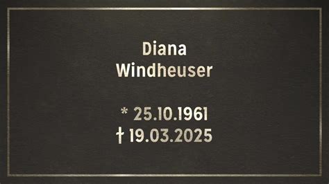 Videoanzeige Von Diana Windheuser Vrm Trauerde