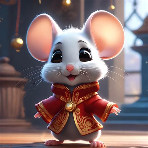 Premium Ai Image Cute Mouse Adventure Digital Animation