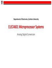 ELEC Analog Digital Conversion Pdf Department Of Electronics Carleton University