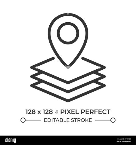 Gis Pixel Perfect Linear Icon Stock Vector Image And Art Alamy