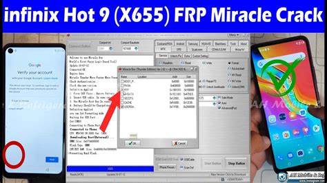 Infinix Hot X Frp Bypass Android Miracle Crack Da File Youtube