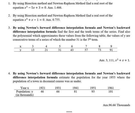 Solved By Using Bisection Method And Newton Raphson Chegg