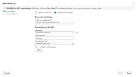 create a shortcut to dataverse environment microsoft for