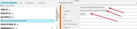 Ribbon Workbench Part For Dynamics Add A Custom Button On Entity Form In Account With