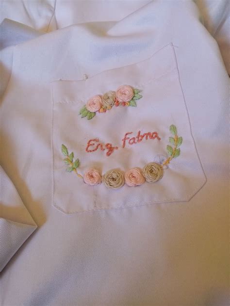 تطريز على جيب بالطو 🧶🧵ورق 🌳 Hand Embroidery Embroidery