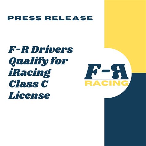 Release F R Drivers Qualify For Iracing Class C License F R Racing