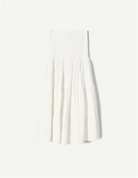 Saia Midi Pisos Bsk Teen Bershka