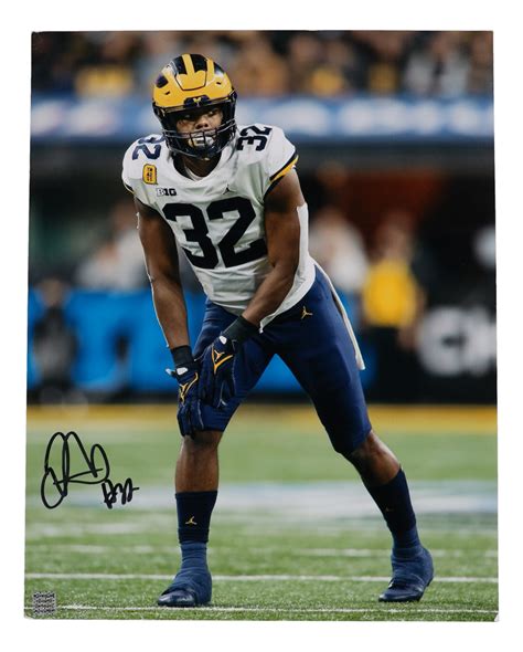 Jaylen Harrell Signed Michigan Wolverines 16x20 Photo Playball Ink