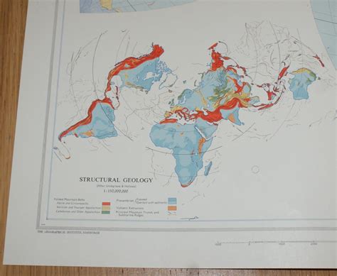 Map Showing World Physiography Bartholomews Regional Projection