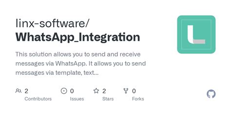 GitHub Linx Software WhatsApp Integration This Solution Allows You To Send And Receive
