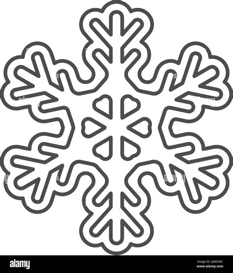 Snowflake Silhouette Icon Snow Flake Stencil Blueprint Stock Vector Image And Art Alamy