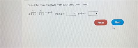 solved select the correct answer from each drop down menu 2i 2 i 3i
