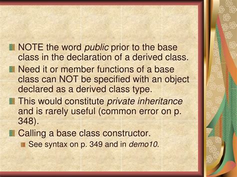 Ppt Chapter 8 Inheritance And Polymorphism Chapter 19 Class Hierarchies Powerpoint