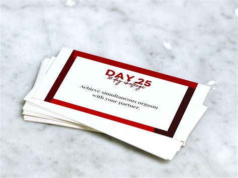 Printable 30 Day Sex Challenge Sexy Date Night Game Couples Bucket List Foreplay Game