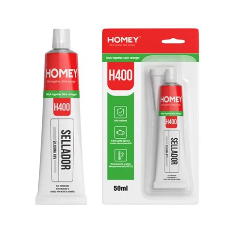 Sellador Silicona Alta Temperatura 300°c Homey 50g Maqpro