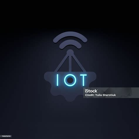 Simbol Logo Benda Internet Neon Konsep Iot Ilustrasi Render 3d Foto Stok Unduh Gambar Sekarang