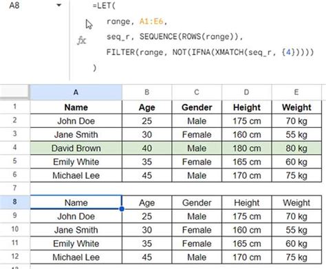 Drop Rows and Columns by Index Numbers in Google Sheets