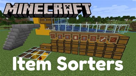 Minecraft Item Sorters Made Easy Redstone Tutorial Youtube