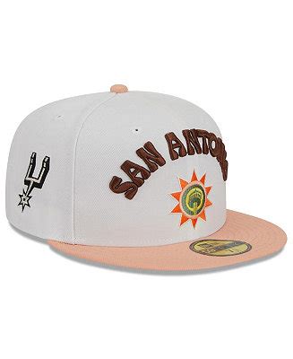 Mens New Era White Pink San Antonio Spurs 202324 City Edition 59fifty Fitted Hat Macys