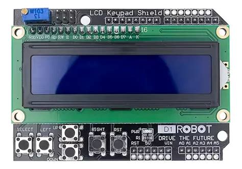 Display Lcd Keypad Shield 16x02 Com Teclado Botoes Arduino Mercadolivre
